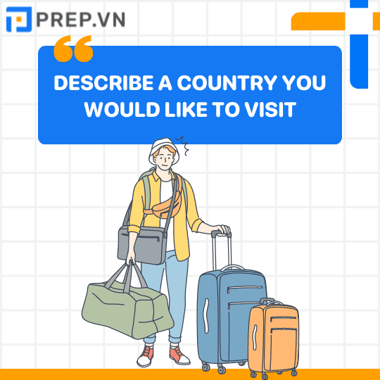 Describe a country you would like to visit - Bài mẫu Speaking Part 2 + 3