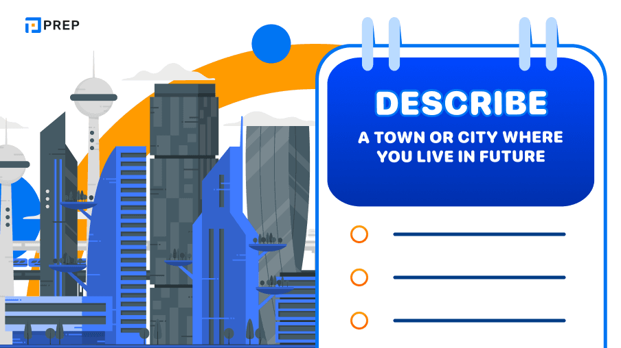 Describe a town or city where you live in the future
