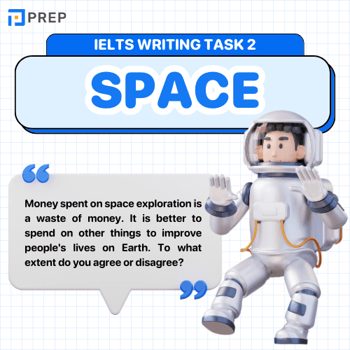 Đề bài, bài mẫu IELTS Writing Task 2 Space band 8.0+