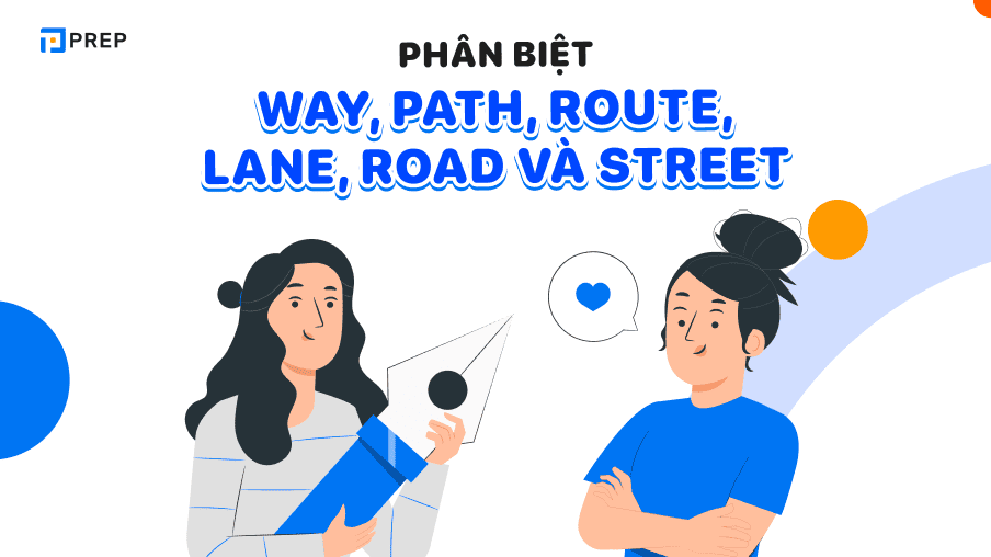 Phân biệt 6 từ Way, Path, Route, Lane, Road và Street